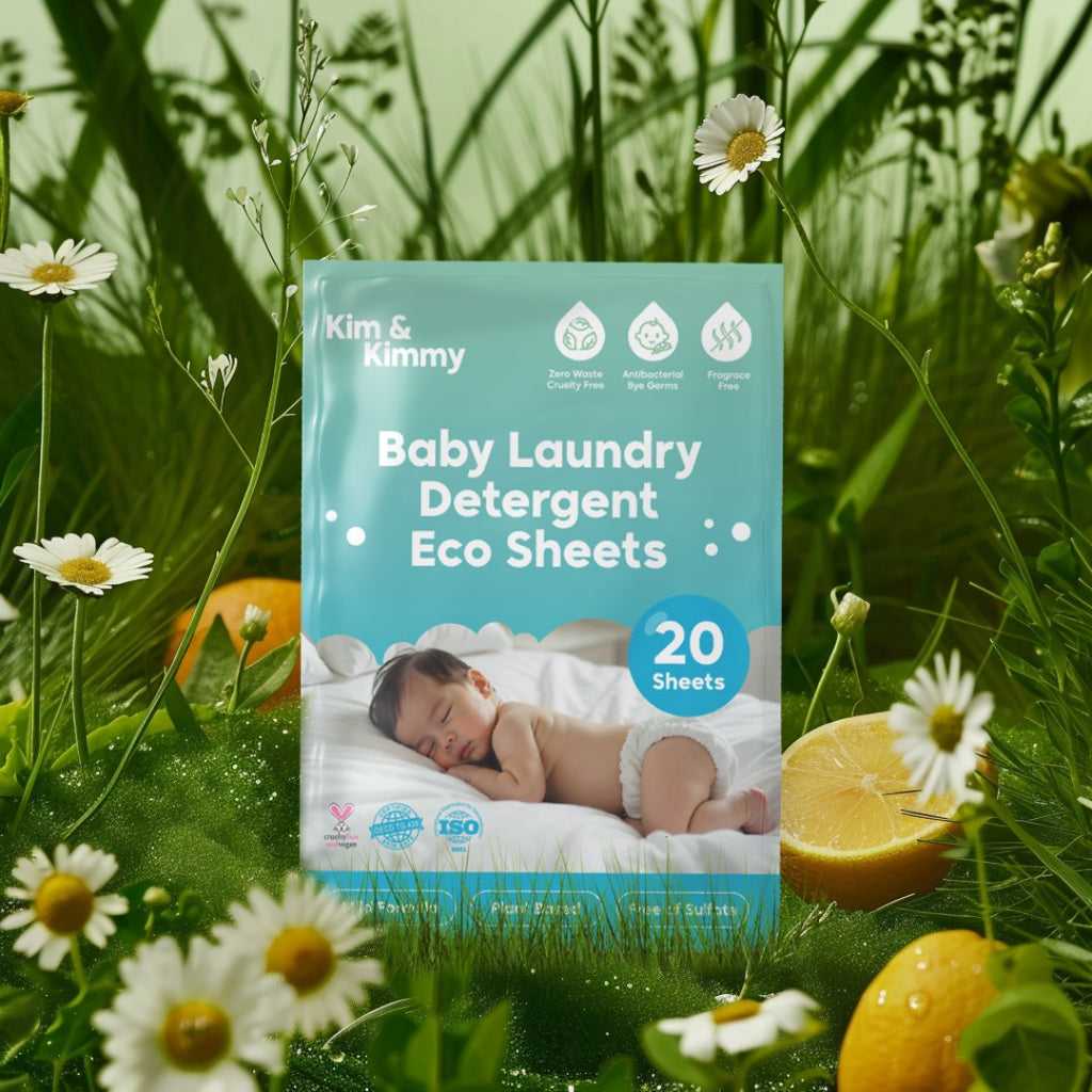 Plant-Based Non-Toxic Baby Laundry Detergent Sheets – Kim & Kimmy UK